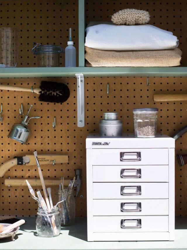 DIY: File Cabinet Becomes Tool Stash - Gardenista Web Story - Gardenista