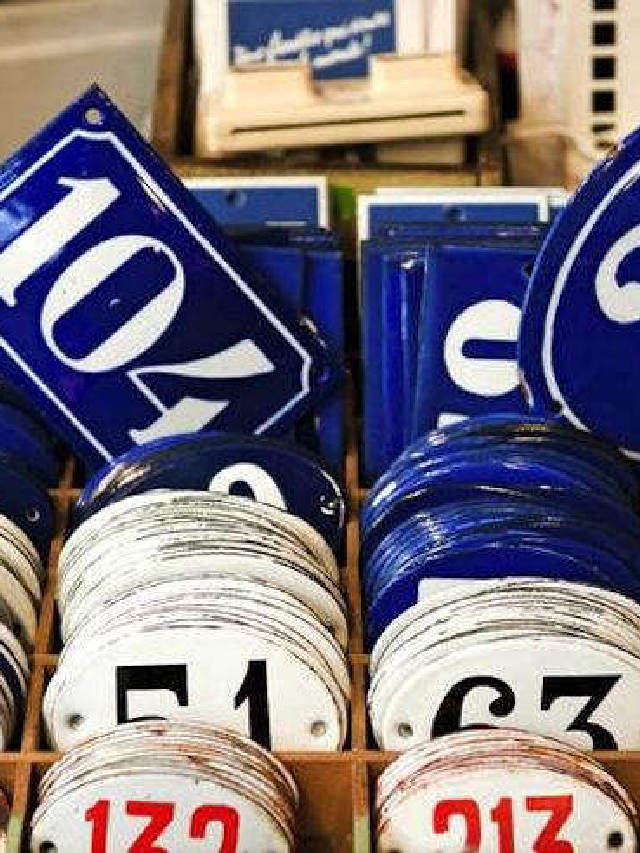 Classic Enamel House Numbers - Gardenista Web Story - Gardenista