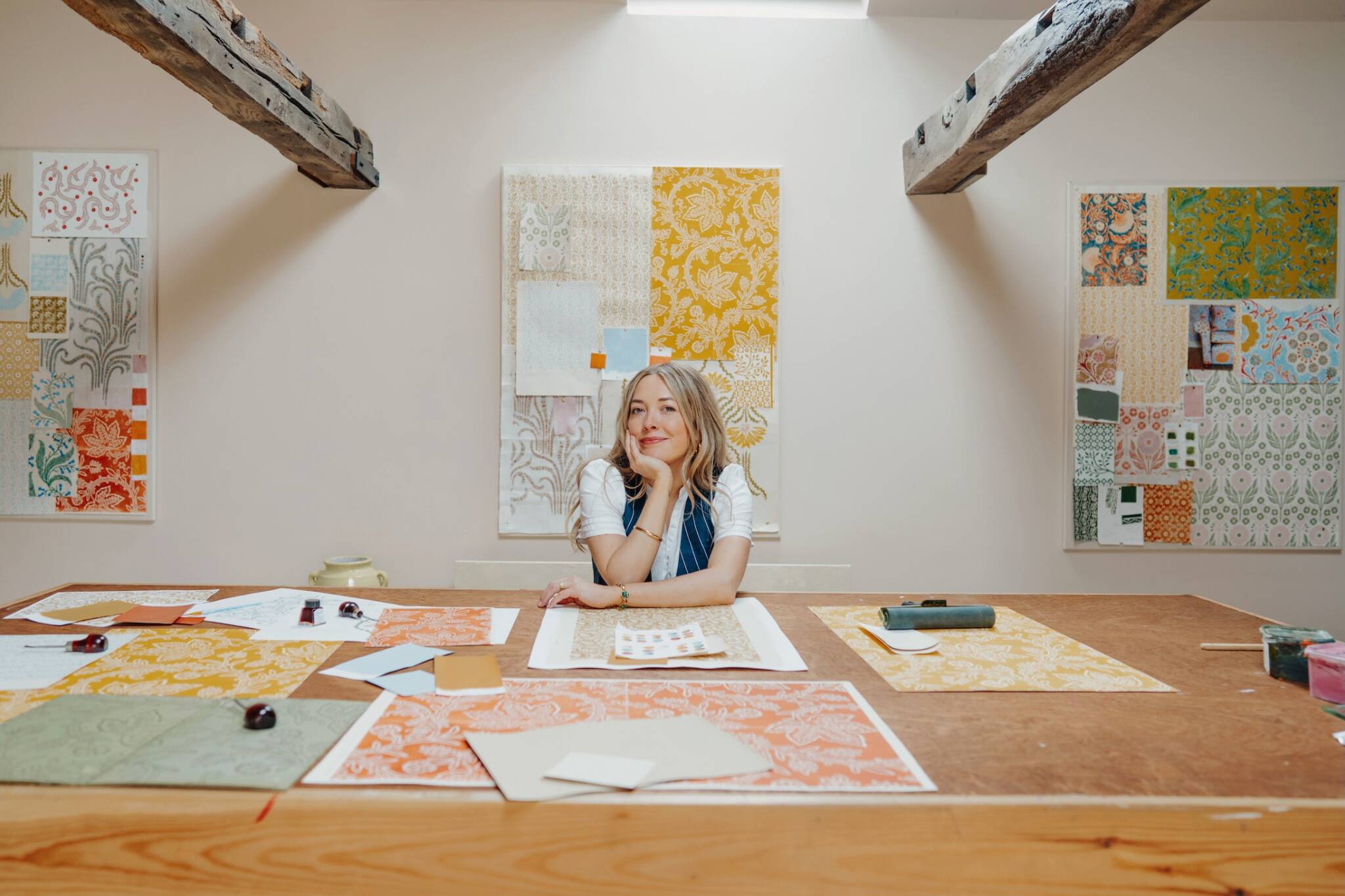 Ellen Merchant Botanical Wallpaper and Fabric